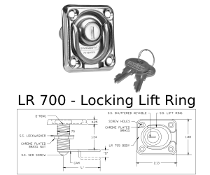 LR700 Locking Lift Ring with 2 inch Straight Cam - Sarasota Quality ...